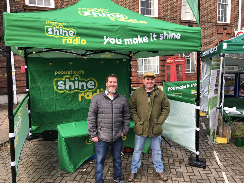 Petersfield's Shine Radio Branded Gazebo